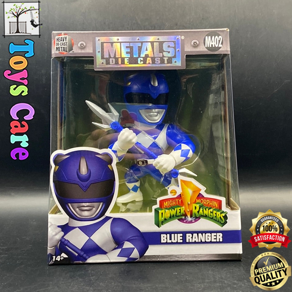 Jada Metals Figure 4 Inch Blue Ranger Mighty Morphin Power Rangers M402 ...