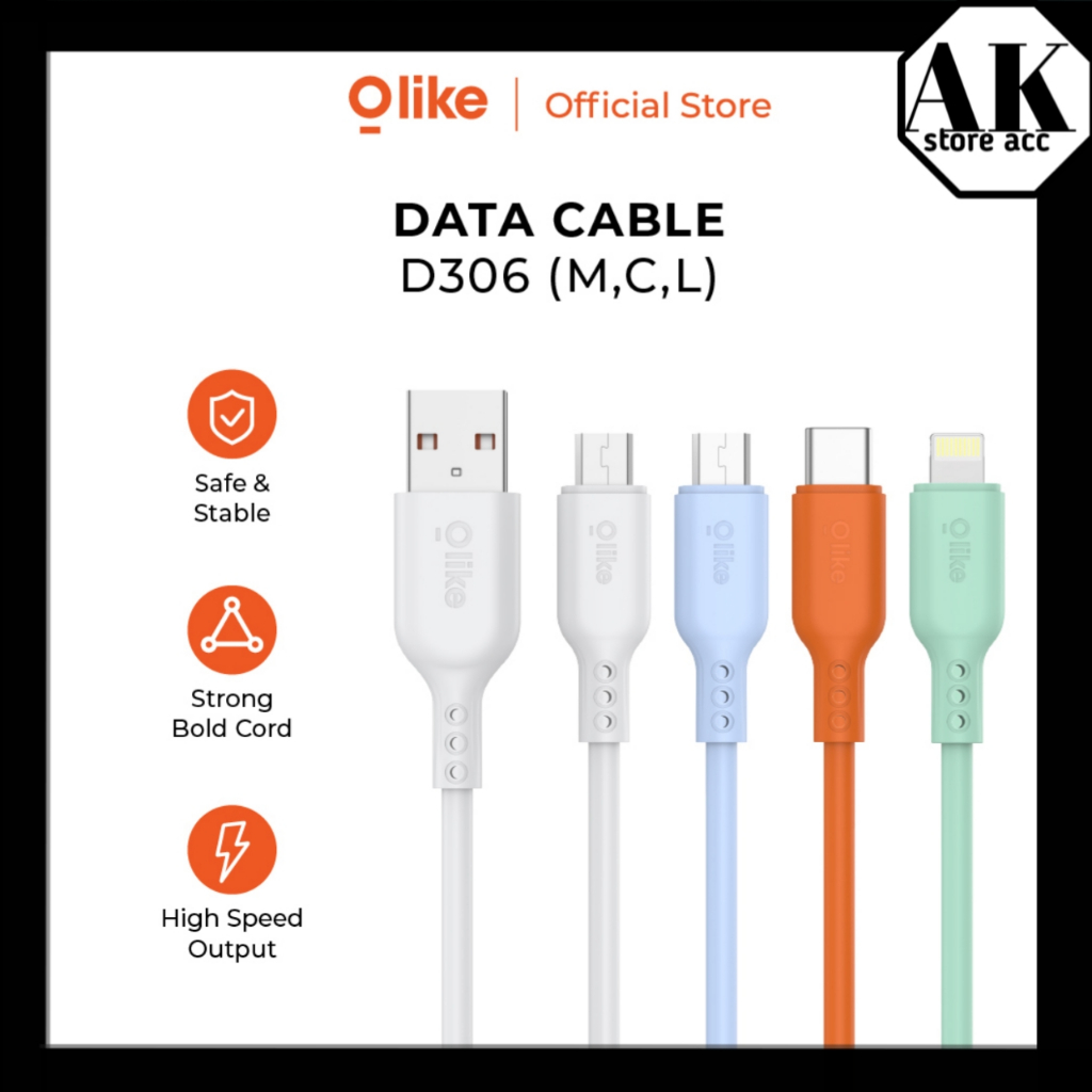 Olike D306 (MCL) FAST CHARGING data cable ORIGINAL OFFICIAL GUARANTEE ...