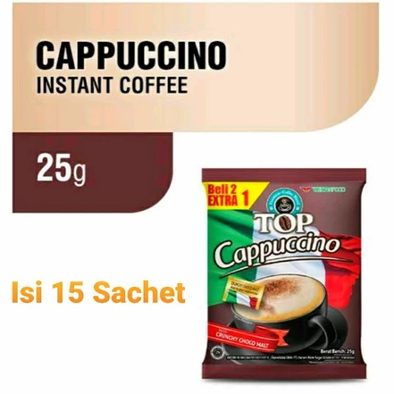 Top Coffee Cappuccino Crunchy Choco Malt 1 Pack contains 15 Sachets ...