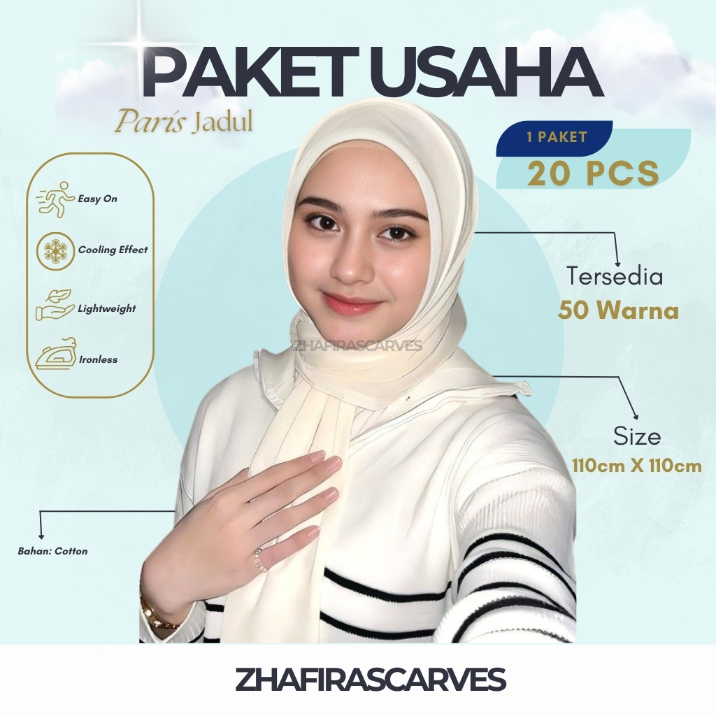 Business PACKAGE 20PCS PARIS JADUL HIJAB/PREMIUM PARIS JADUL HIJAB/BEST ...