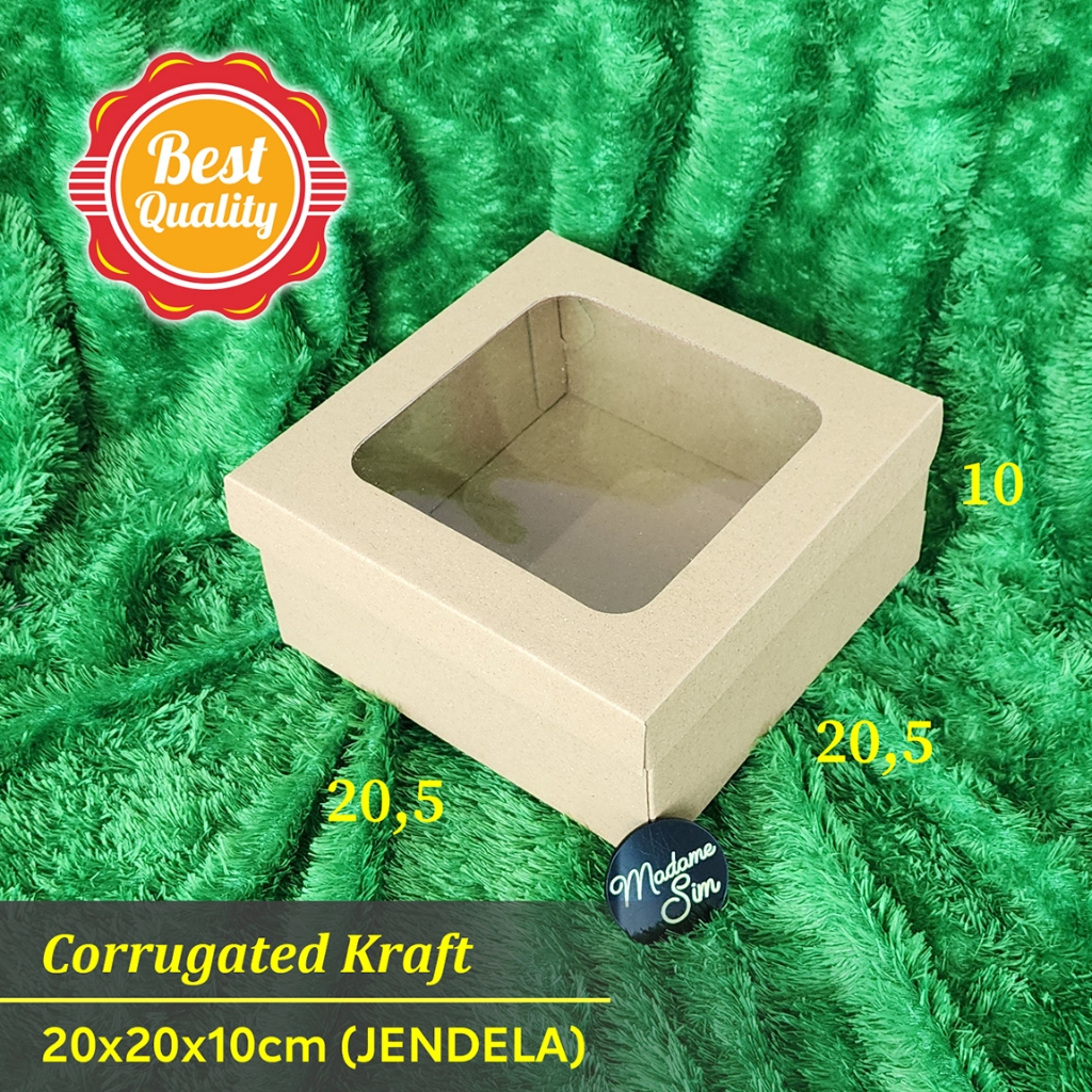 Cake BOX - CAKE BOX 20x20x10 - WINDOW (CONTENTS: 10 PCS) | Shopee ...