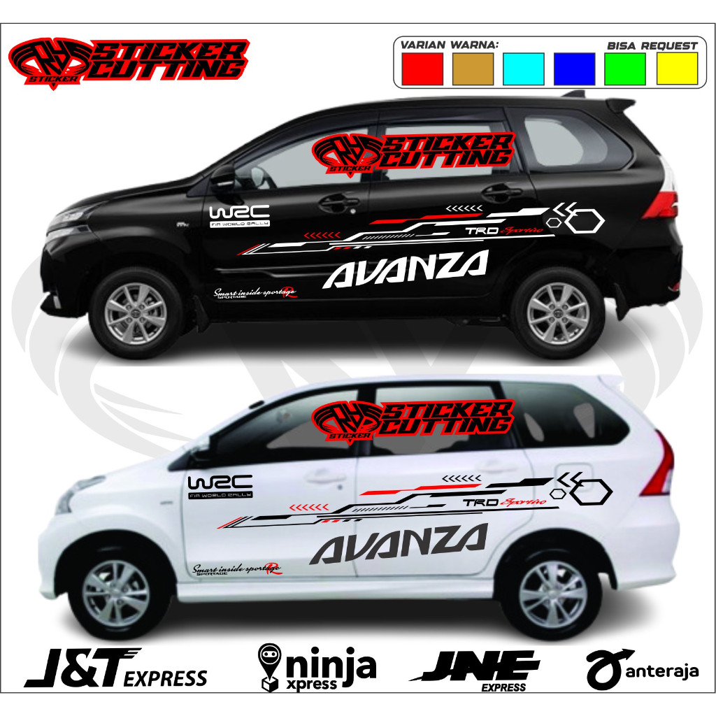 Toyota Avanza car sticker cutting sticker list side body wrc gradedy ...