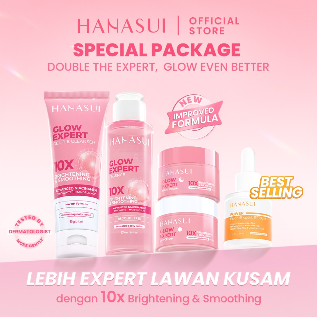 HITAM [Special Package] Hanasui Double Expert, Glow Better Set 4 pcs ...