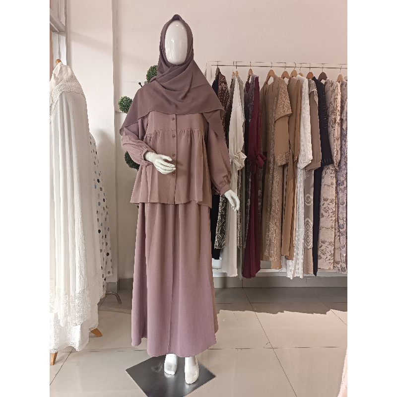 One SET 2IN 1 SKIRTS / BUSUI FRIENDLY / WORK SET / DAILY OUTFIT ...