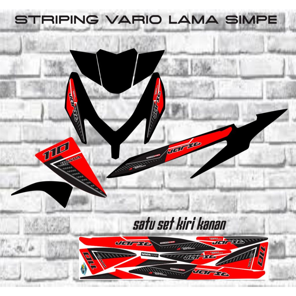 Honda vario old trim variation striping, latest vinyl custom stickers ...
