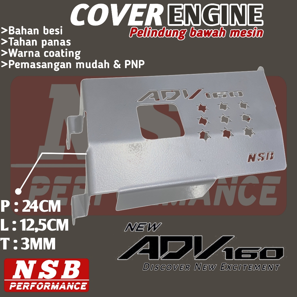 MESIN PNP ADV 160 MJ55 engine bottom protector engine cover | Shopee ...
