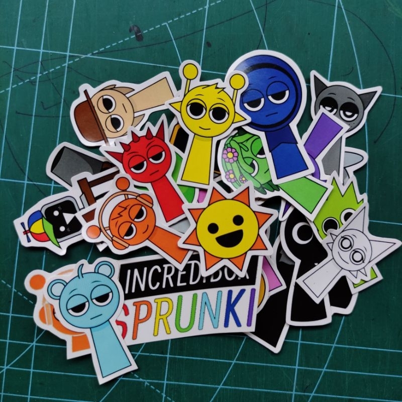 20pcs Sprunki stickers, already cut, just stick it on | Shopee Philippines