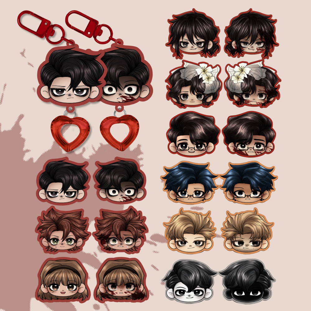 Studio Investing Linked Keychain Character 5cm & Group 4cm (Dead Plate ...