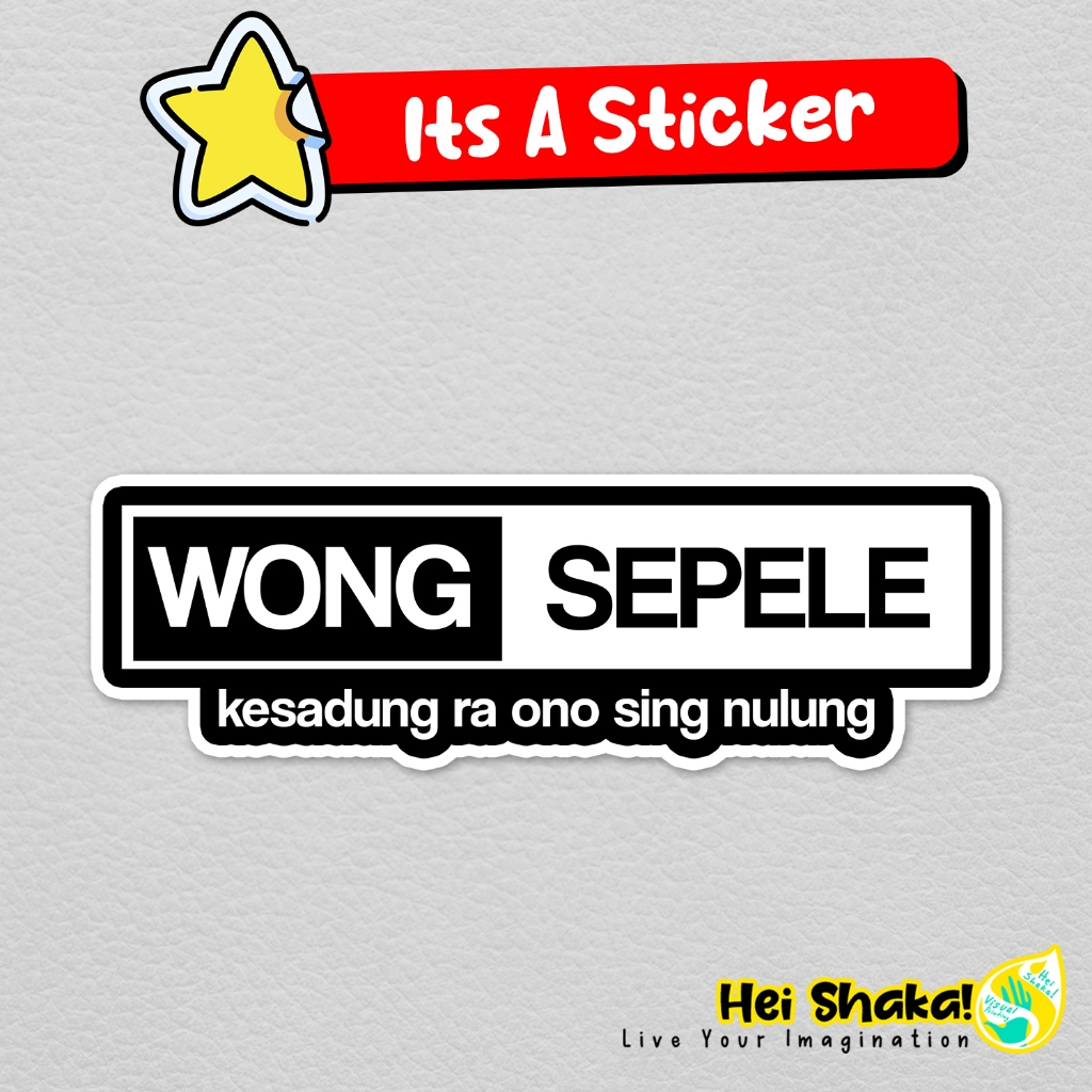 Heishaka Wong Sepele Sticker Waterproof Vinyl Javanese Words Sticker ...