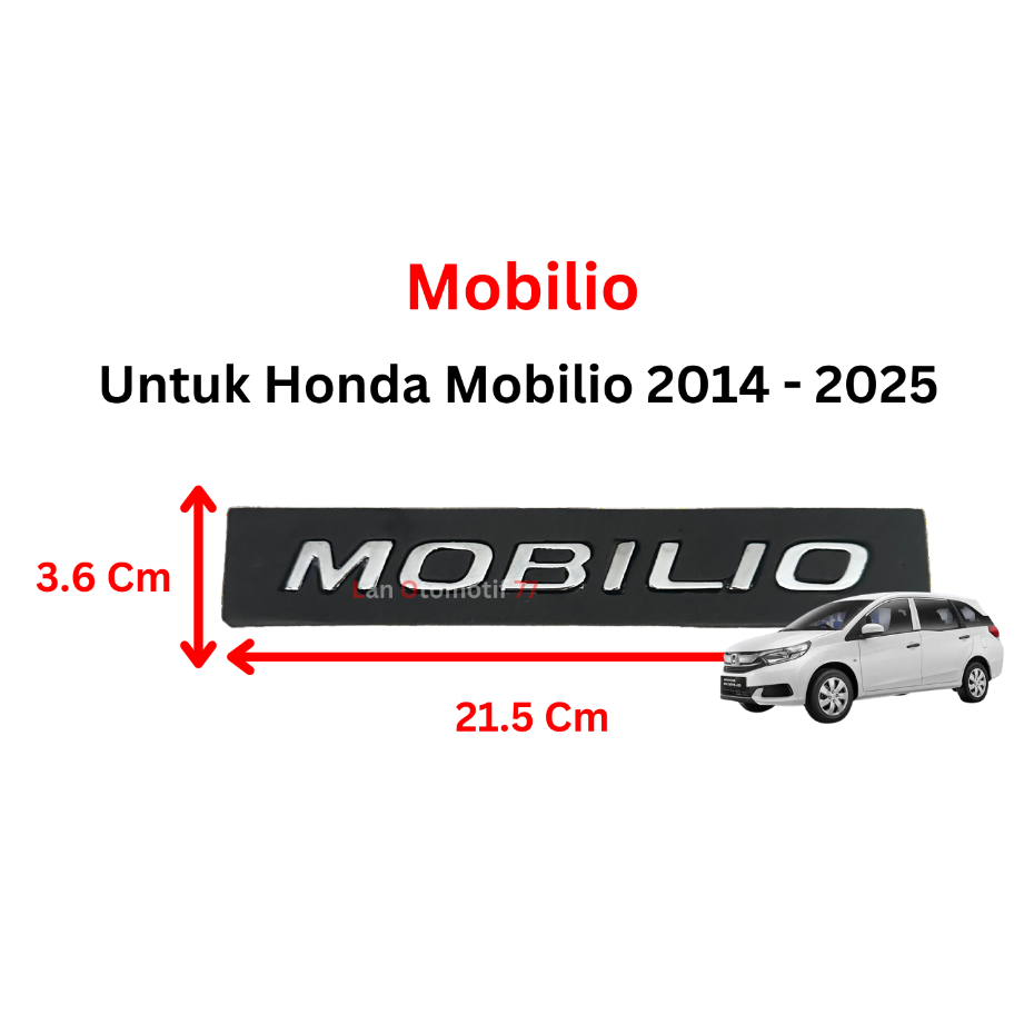 Mobilio Written Car Logo Emblem for Honda 2014 - 2025 | Shopee Philippines