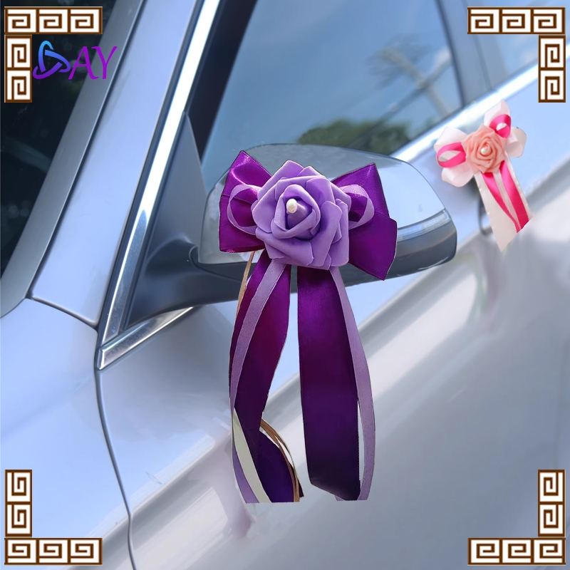 Flower Car Handle Ribbon Car Door Bridal Wedding Car Decor Flower Door ...