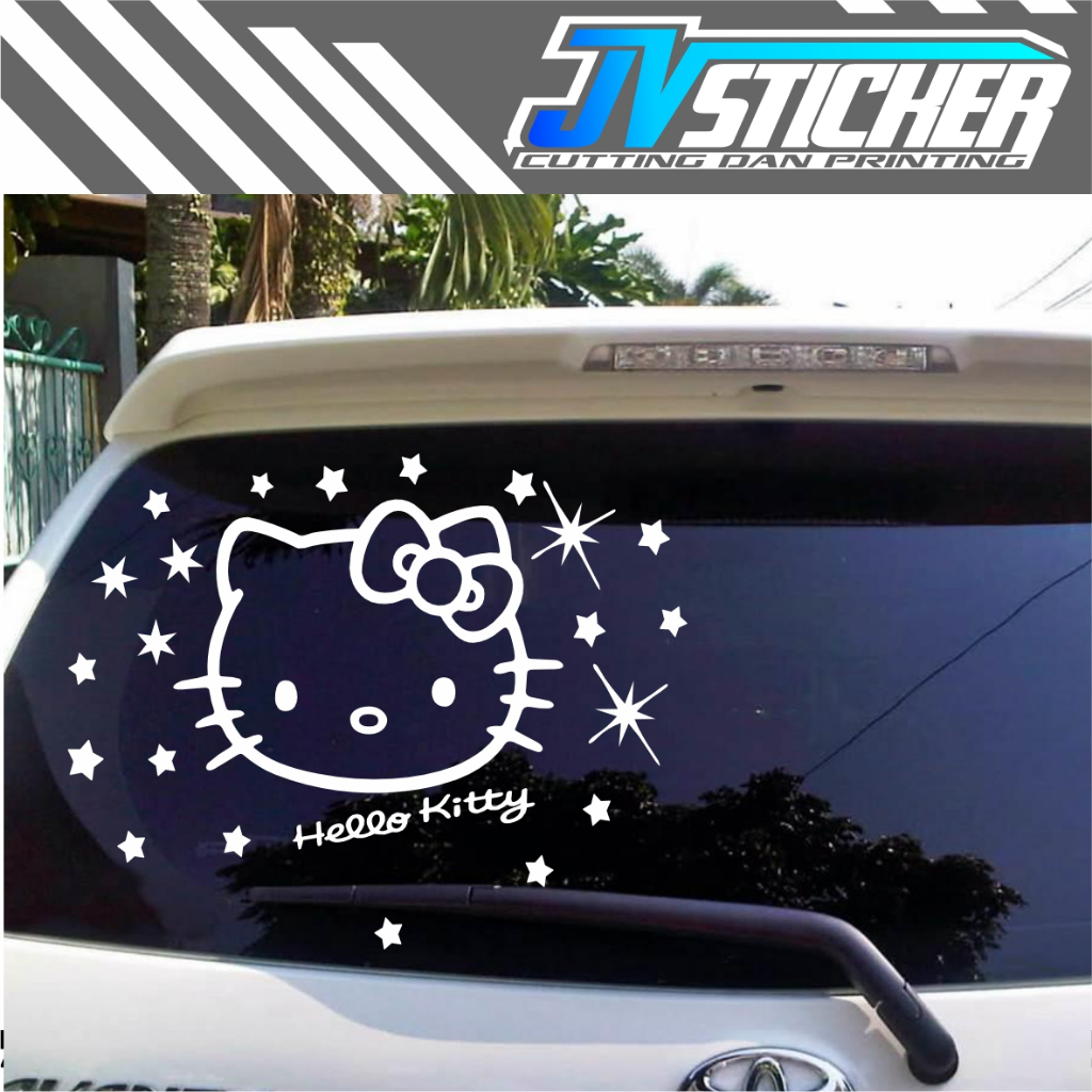 Cool STICKER VARIATIONS OF HELLO KITTY BINTANG STAR CAR GLASS CUTTING ...