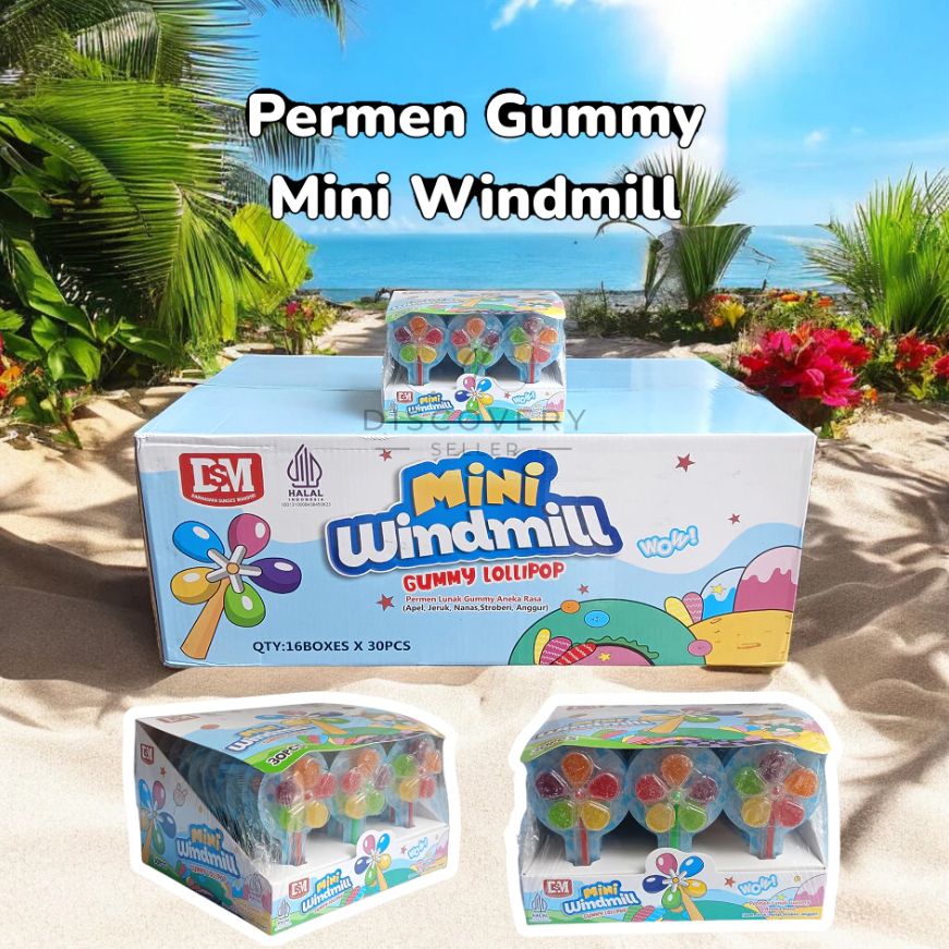Mini Windmill Gummy Fan Soft Candy Various Lollipop Flavors DSM ...
