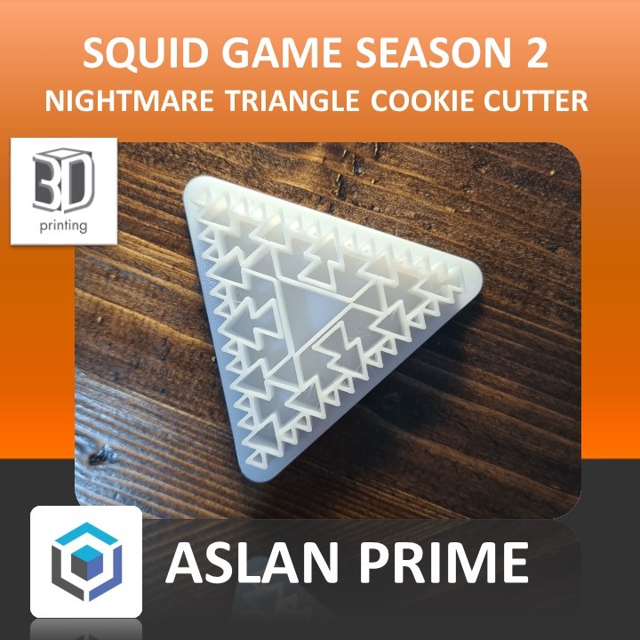 Nightmare TRIANGLE SHAPE DALGONA CANDY SQUID GAME SEASON 2 COOKIE CUTTER 3D Print Games Korean ...
