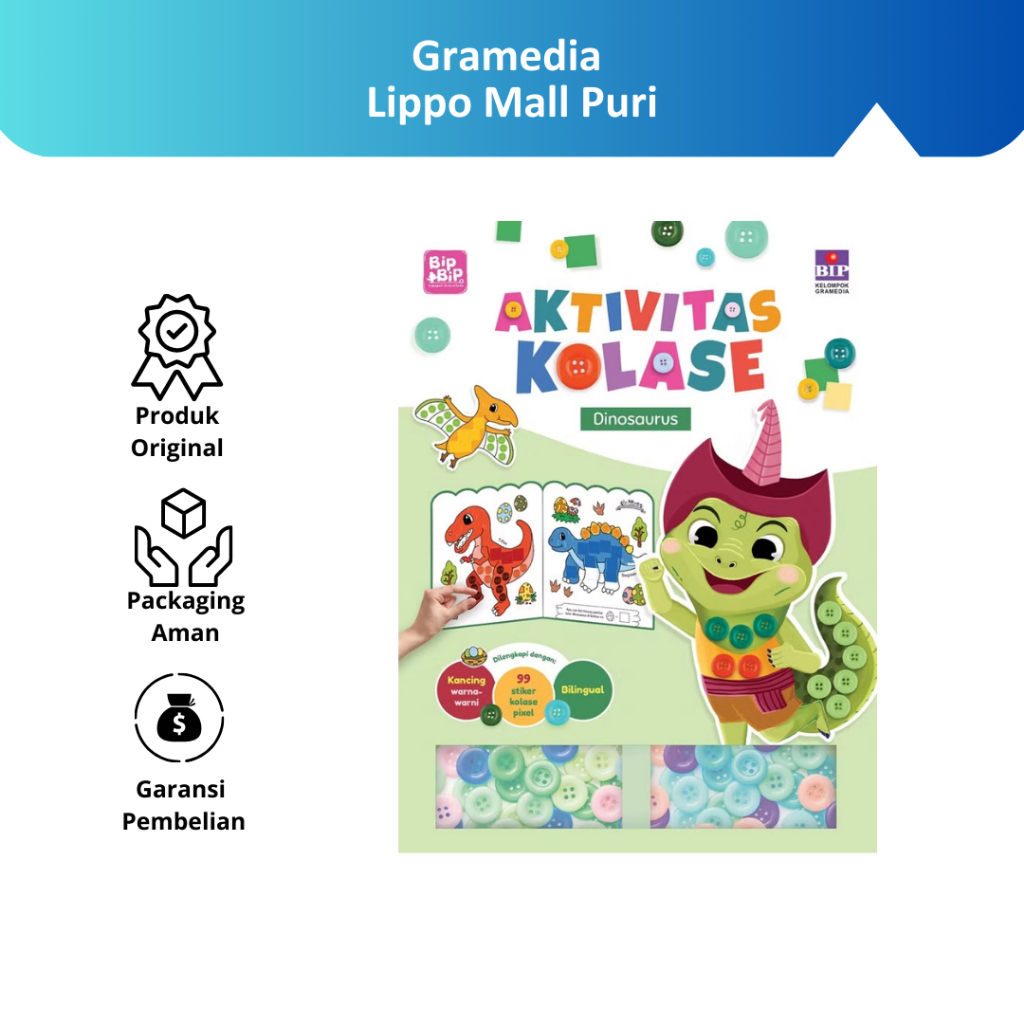 Gramedia Lippo Mall Puri - Dinosaur Bip Bip & Friends Collage Activity ...