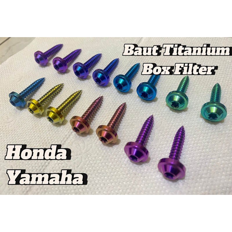 Titanium Air Filter Box Bolts Titanium GR5 HONDA YAMAHA air Filter Box ...