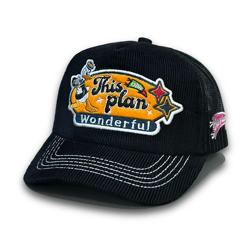 Corduroy Mesh Trucker hat Black Ducky Thisplan | Shopee Philippines
