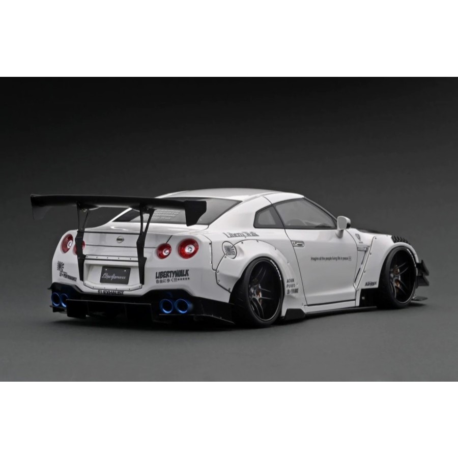 1/18 IGNIS MODEL NISSAN SKYLINE R35 WHITE GTR LIBERTY WALK LBWK ...