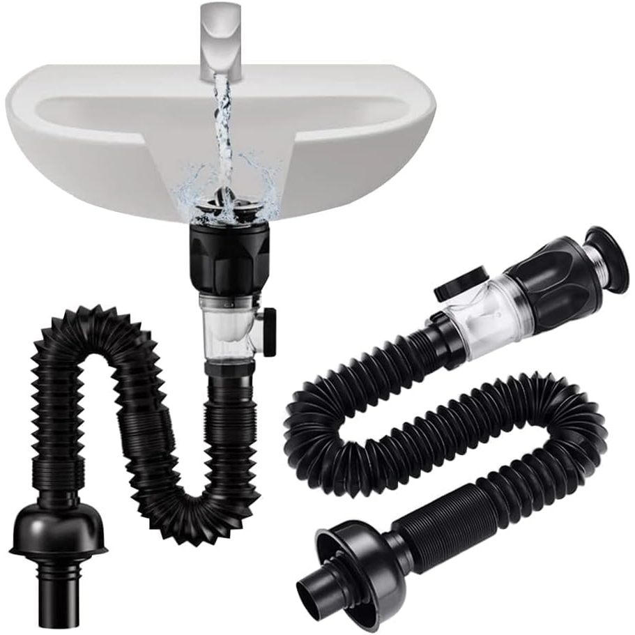 PUTIH HITAM New! Siphon pull-out hose, 2 function pull-out hose, black ...