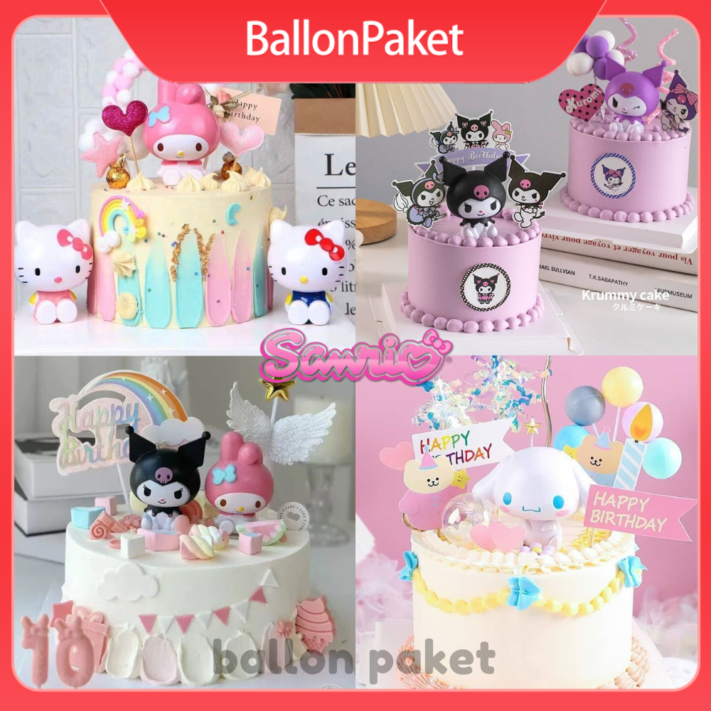 Sanrio Character Miniature Topper Sanrio Character Theme Birthday Cake ...
