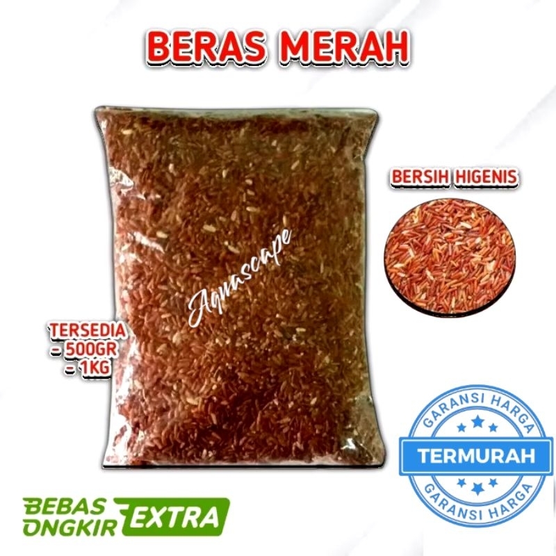 MERAH Red RICE, poultry feed, chicken feed, bird feed Repack 500g ...