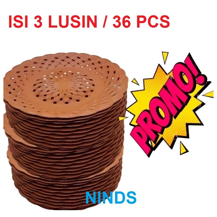 Rattan PLASTIC PLATES 3 dozen 36 pcs flexible non-SHARP material ...