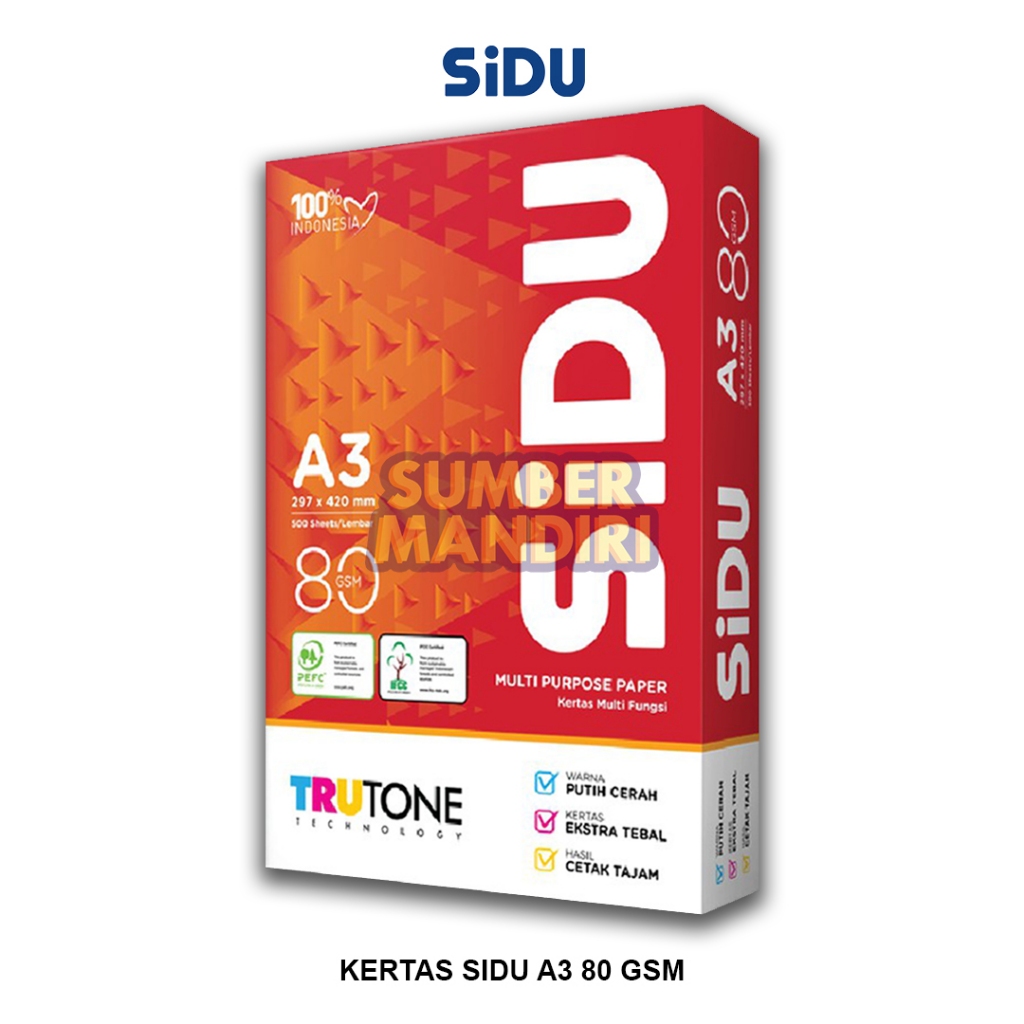 Hvs SIDU A3 80 GSM Paper Photocopy Paper [1 RIM] | Shopee Philippines