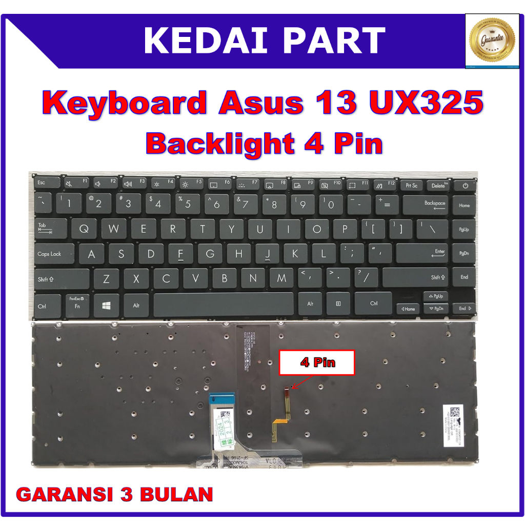 Asus Zenbook 13 UX325 UX325E UX325EA UX325J UX325JA Backlight 4 Pin ...