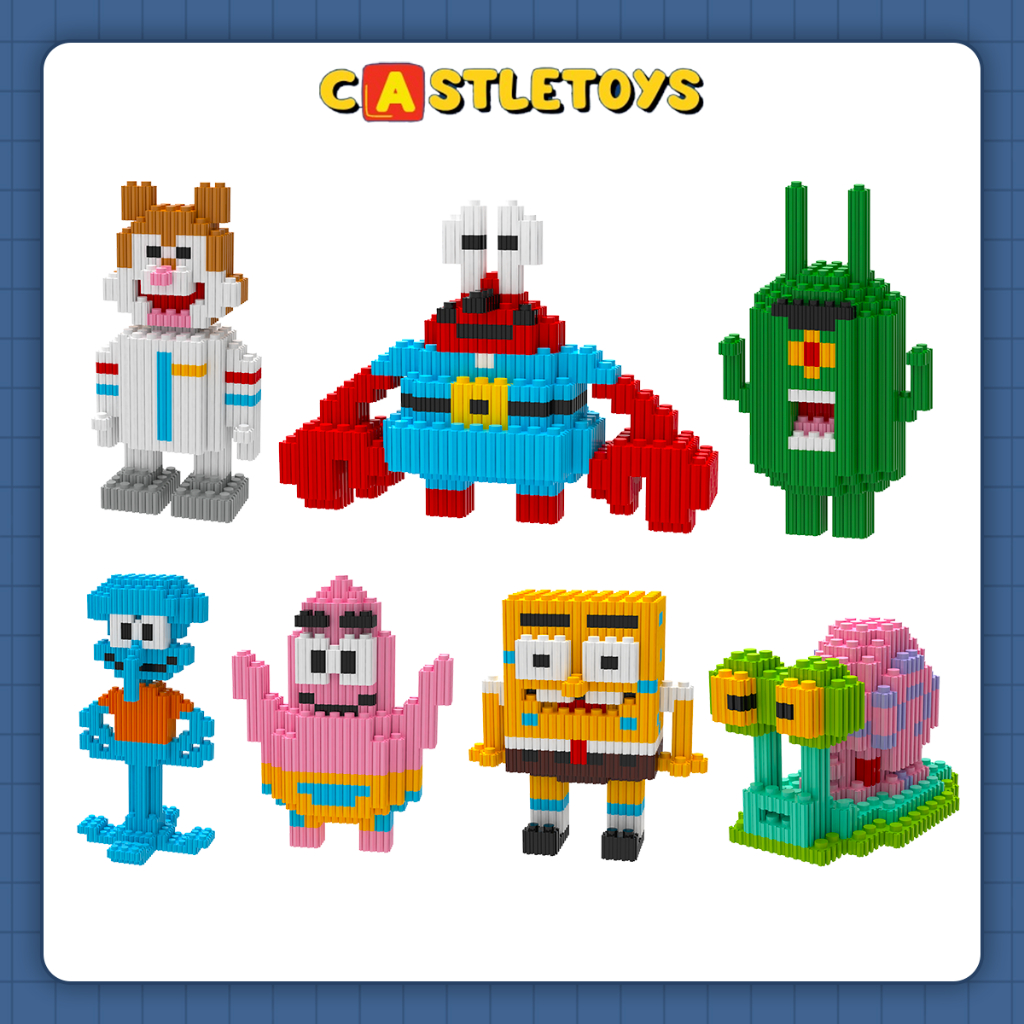 Spongebob And Friends Nano Blocks Toy 3D Building Blocks Model ...