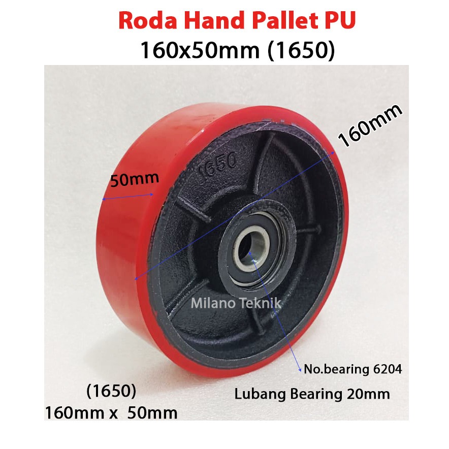 160x50mm PU hand pallet wheel front (1650) | Shopee Philippines
