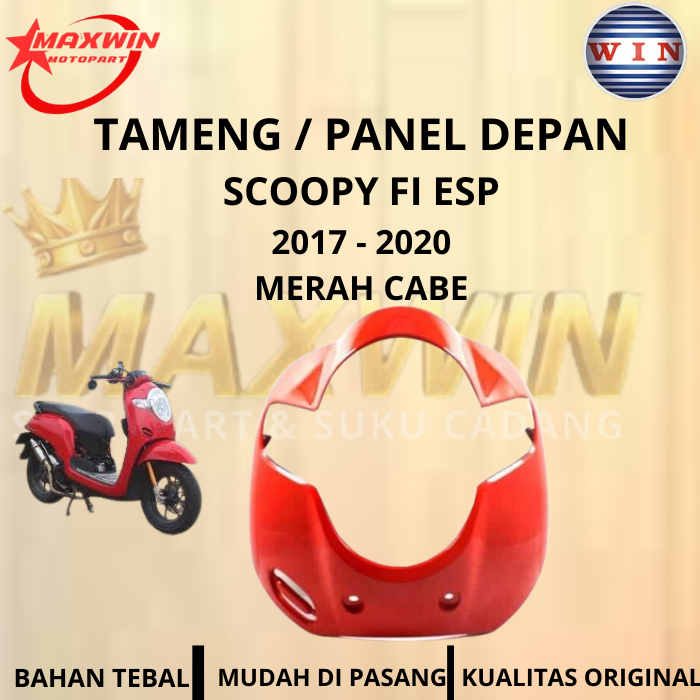 MERAH Front Shield / Front Panel Honda Scoopy All New Esp Chilli Red ...