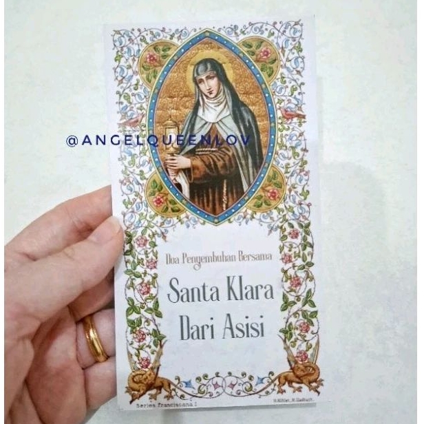 Santa Klara Prayer Sheet For Healing From Aside/St Clara Prayer ...
