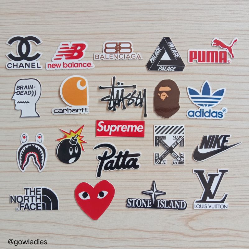 HP Supreme STUSSY BAPE LUIS VUTTON STICKER - Aesthetic Laptop STICKER ...