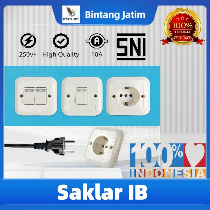 Ib Engkel Switch + Engkel Ground Socket + IB Wall Mounted Wall Switch ...