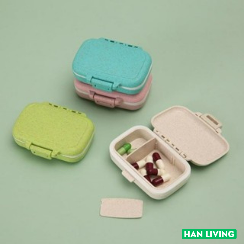 HANLIVING Medicine Box Mini Portable Medicine Pill Box Adjustable 3 ...