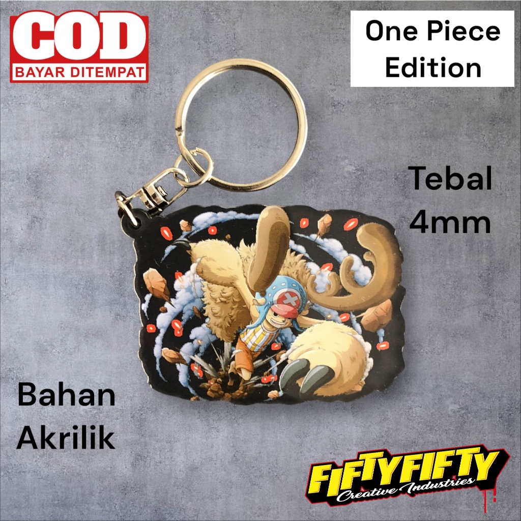 One Piece Character Keychain Chopper Horn Point Character Keychain made ...