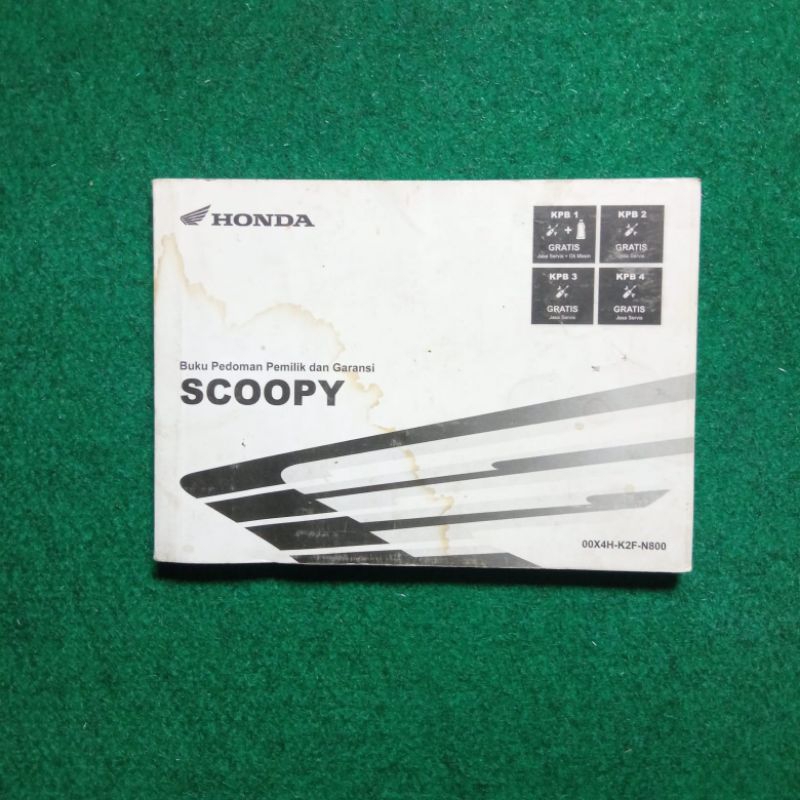 Honda Scoopy Owner's Manual and Guarantee | Shopee Philippines