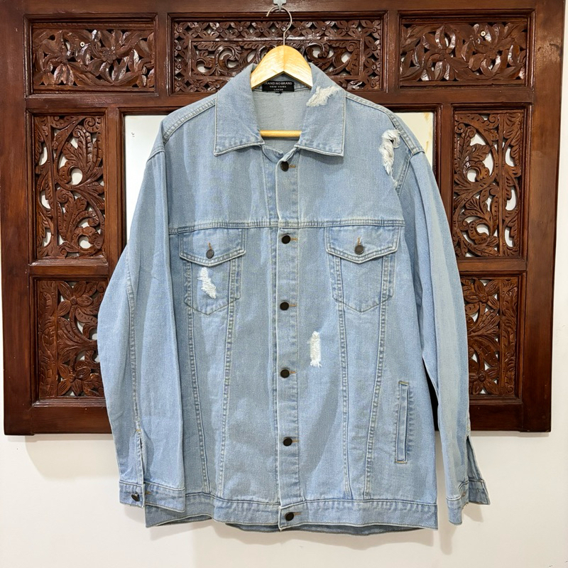 Brand no brand ripped jacket (only runway) | Shopee Philippines