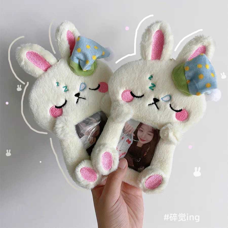 GANTUNGAN [STL] 12*20cm | Fluffy Sleeping Bunny Cardholder Photo Card ...