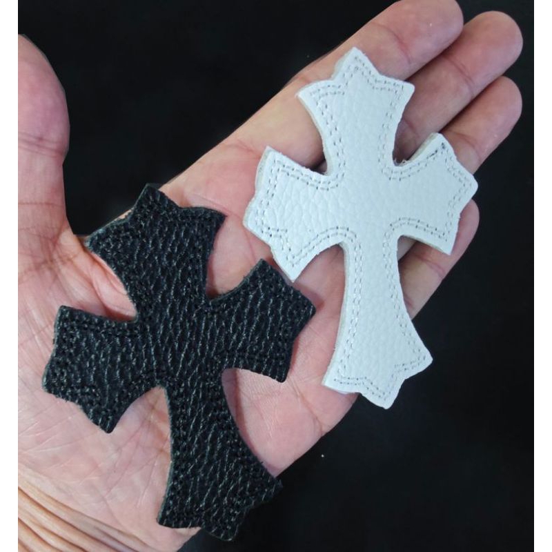 Chrome heart patch y2k leather patch 1pcs contains 4 (by nast) | Shopee ...