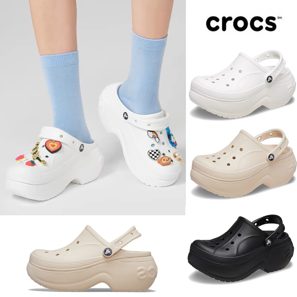 Crocs Sandals Classic Bella Crush Clog Women Sandals Women Height 6cm | Shopee Philippines