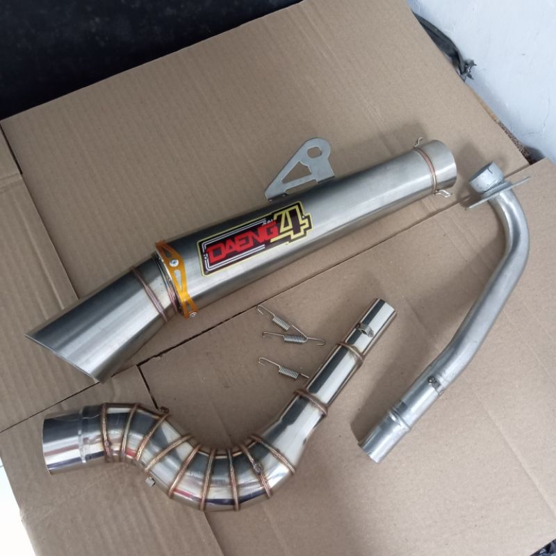 Big elbow pipe Daeng sai4 exhaust for wave 125 xrm 125 fury rusi smash ...