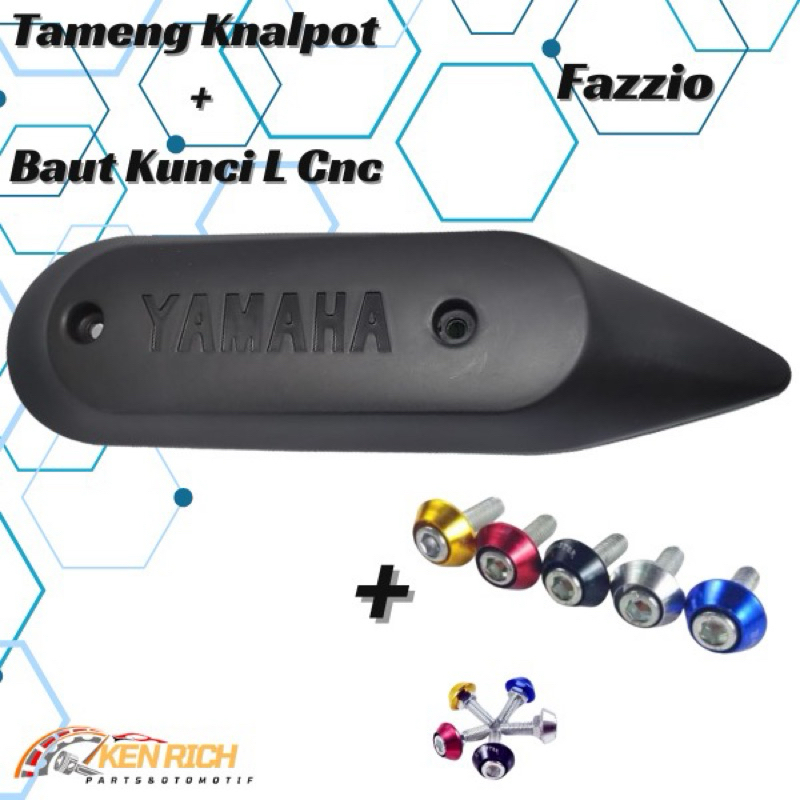 2022-2024 Yamaha Fazzio Motorcycle Model Exhaust Shield Cover + L Key ...