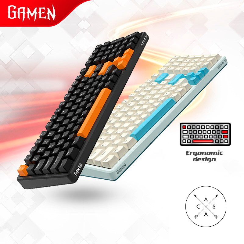 Gamen Titan VI Mechanical Gaming Keyboard 99 Keys Ergonomic Gasket ...