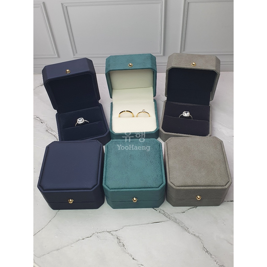 Yoohaeng - Ring Box Wedding Ring Box/ Proposal/Seserahan Soft PU Motif ...