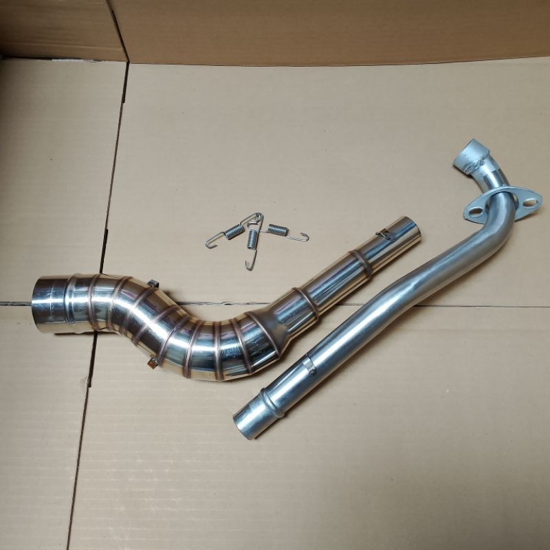Highmount) Stainless steel pipe 51mm Big Elbow for Xrm 125 Wave 125 Rs ...