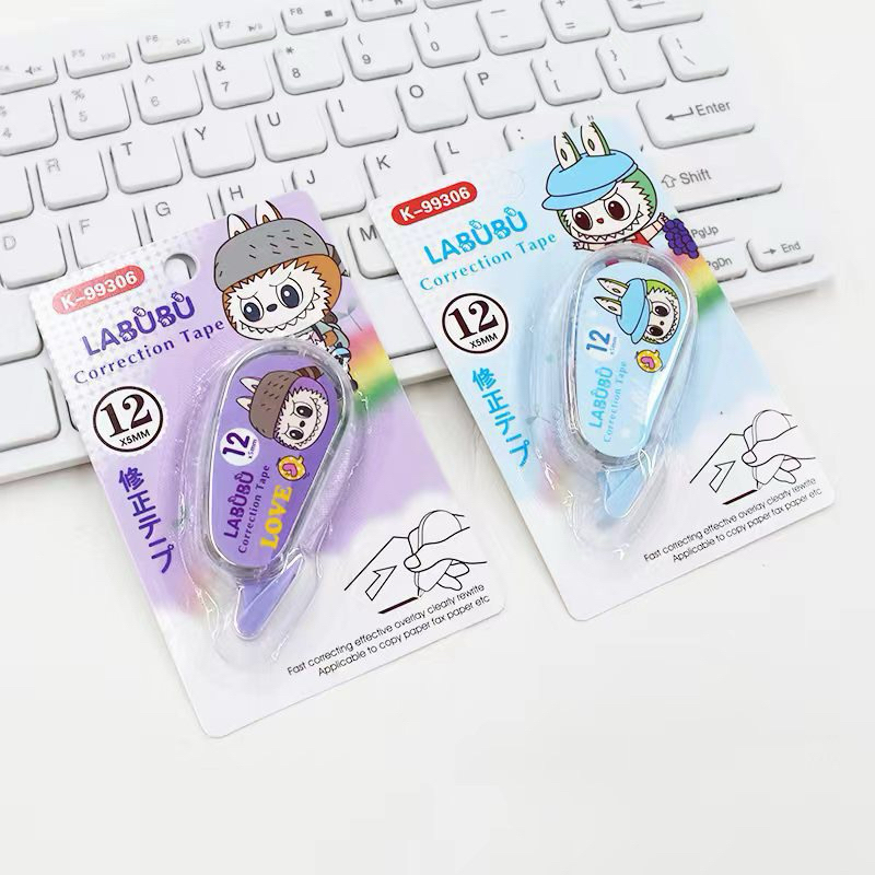 LABUBU Tip X Roll Cute Characters tip-ex Paper Fancy Character Tape ...