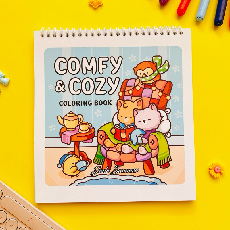 Comfy & Cozy Coloring Book Coloring Book Coloring Book | Shopee Philippines
