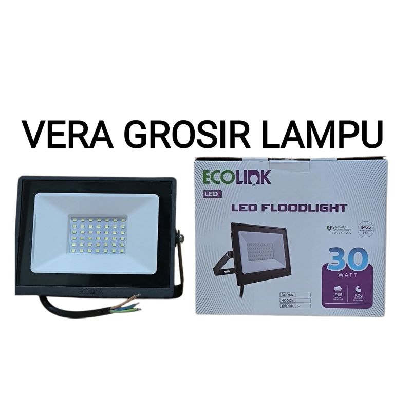 PUTIH Ecolink 30W LED Floodlight Spotlight Super bright White 6500K ...