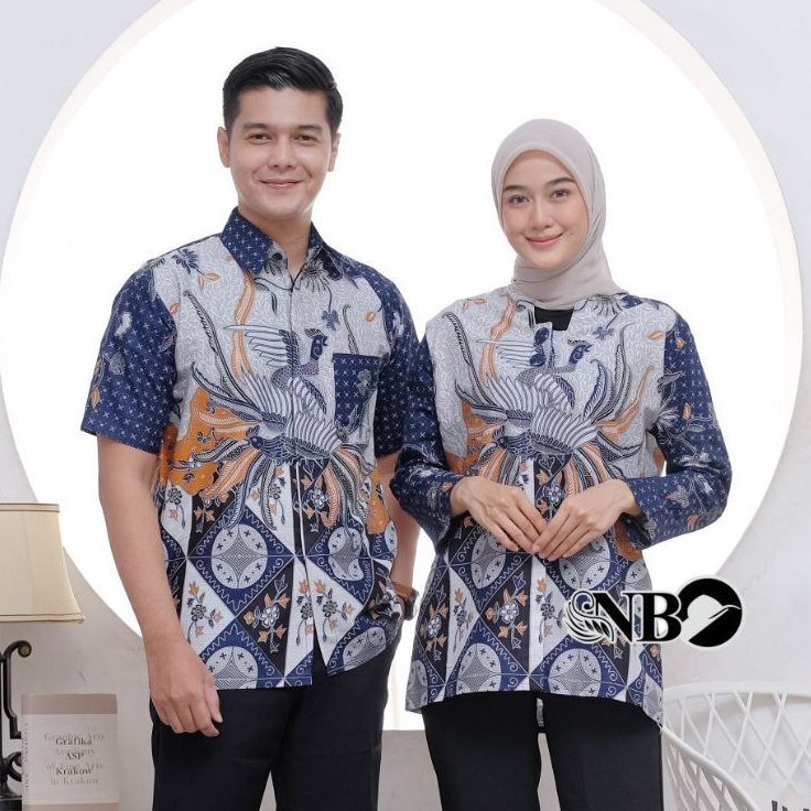Modern Couple Batik Men's Women's Batik Shirts Women's Office Work ...